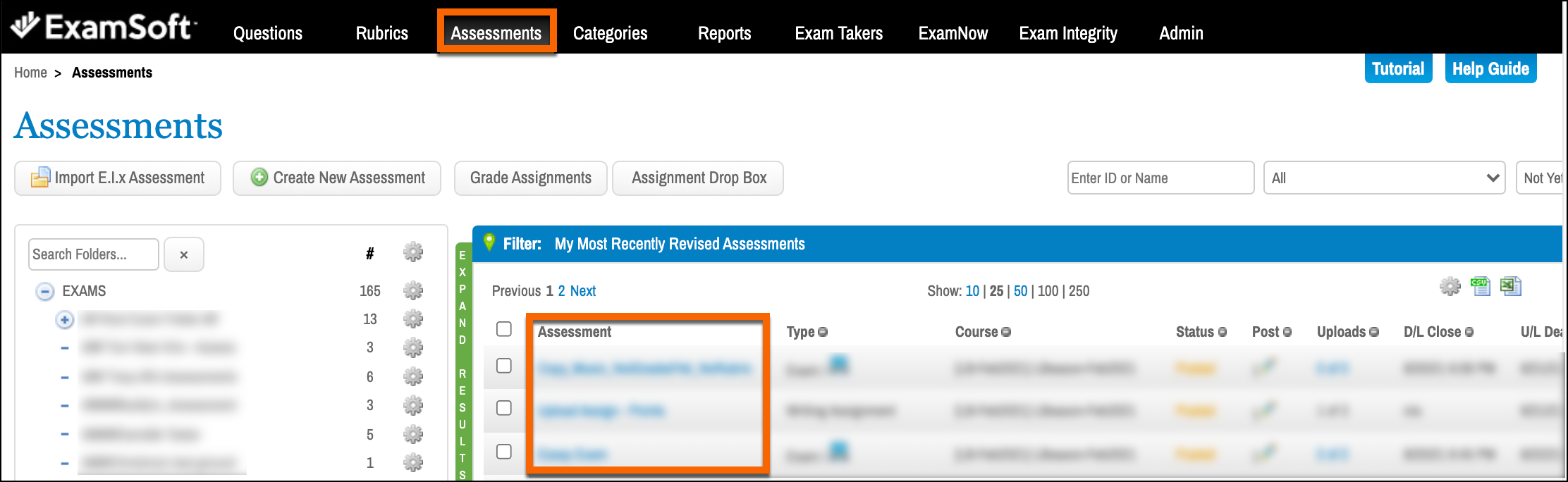 Legacy Portal: Post a Question Bank Assessment – ExamSoft