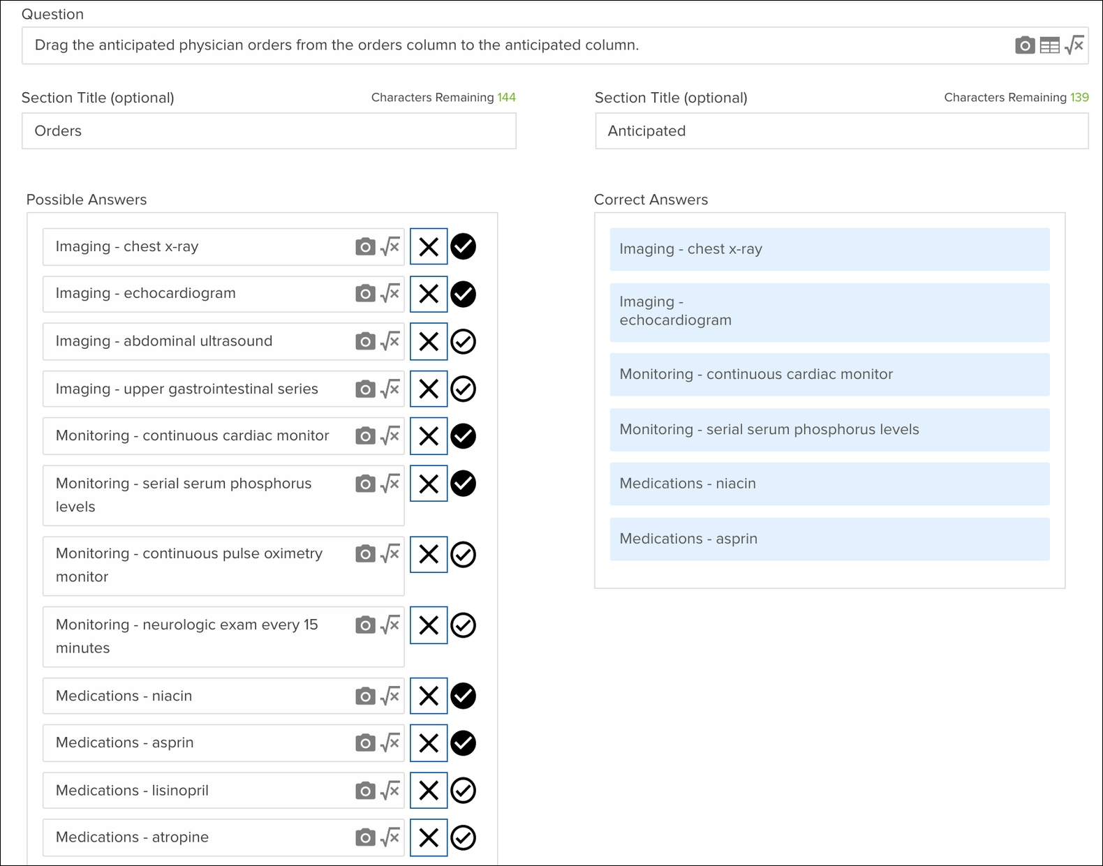 Create NCLEX (NGN) Grouped Multiple Response Items – ExamSoft