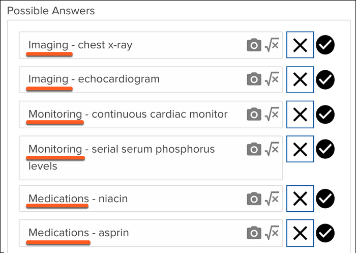 Create NCLEX (NGN) Grouped Multiple Response Items – ExamSoft