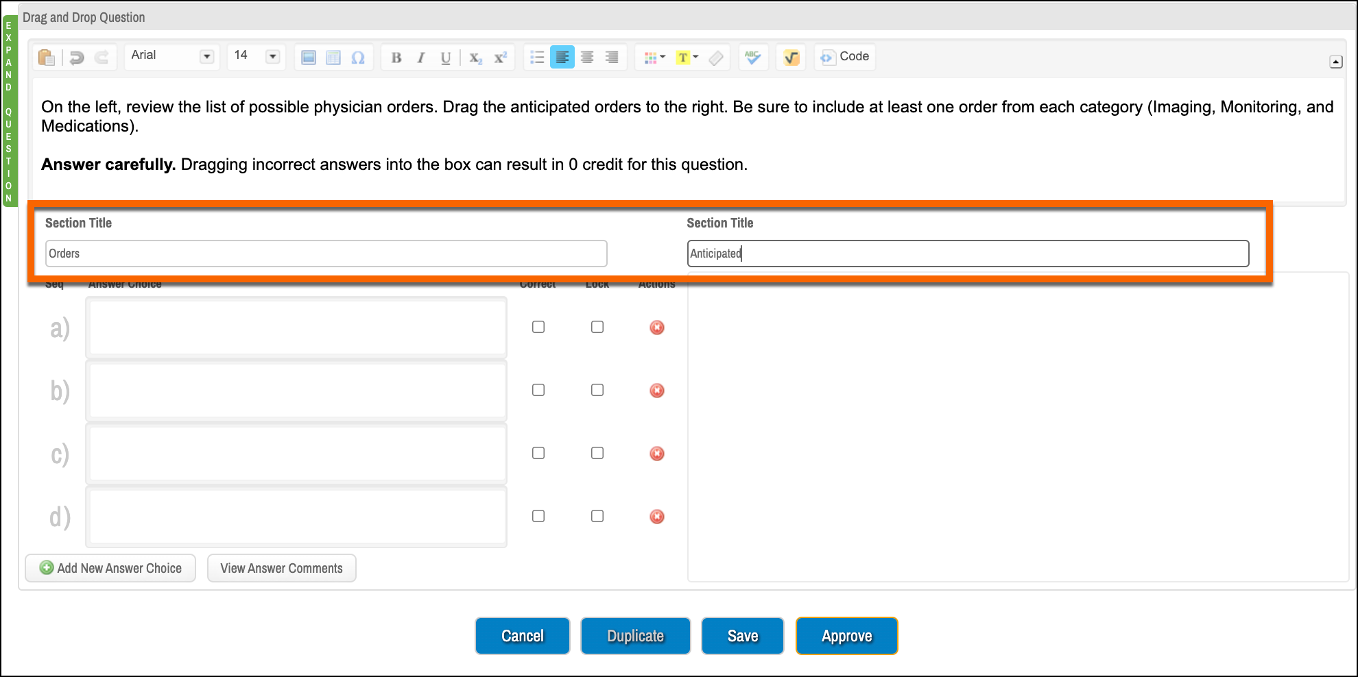 Create NCLEX (NGN) Grouped Multiple Response Items – ExamSoft