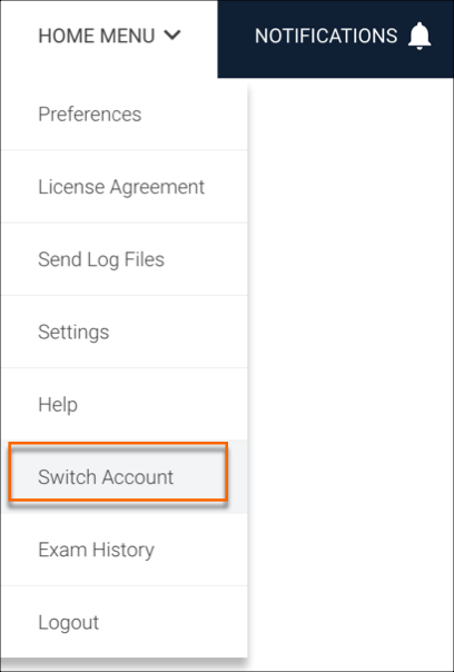 Examplify: Switch Between Different User Accounts – ExamSoft