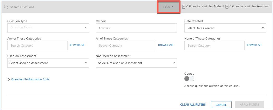 Enterprise Portal: Search for Questions in your Courses – ExamSoft