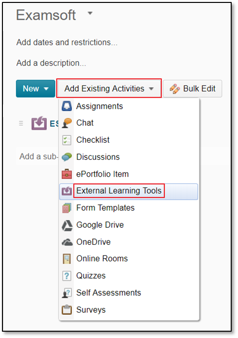 Legacy Portal: Set Up Your D2L Integration – ExamSoft