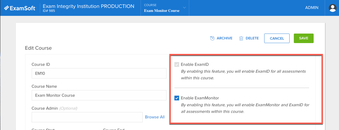 Enterprise Portal: ExamID and ExamMonitor Permissions – ExamSoft