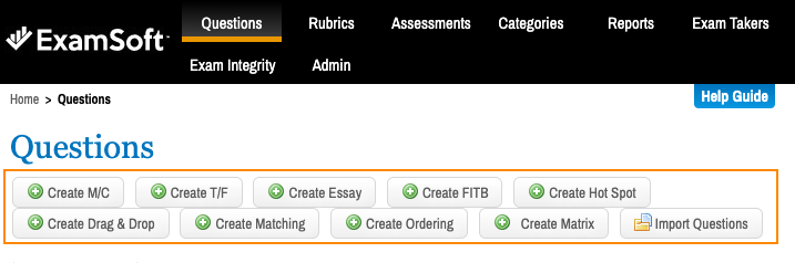 Legacy Portal: Basic Steps to Create and Edit Questions – ExamSoft