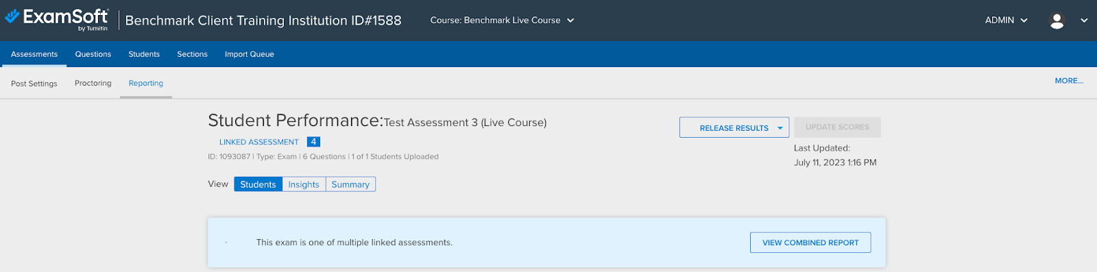 Pre-APPE Readiness Assessment: View Reports and Release Results – ExamSoft